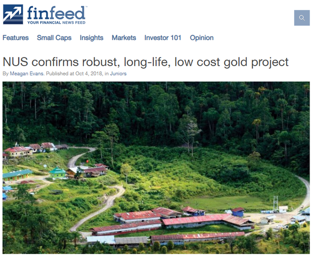 Upbeat DFS points to Long Life Gold Mine